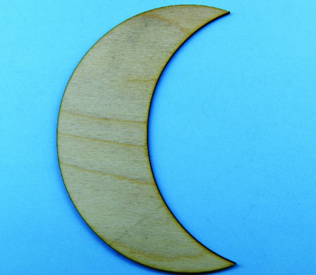 Crescent Moon (large) Wood Cut Out - Laser Cut - Etsy