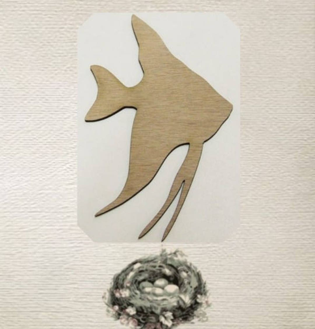 Angel Fish Wood Cut Out - Laser Cut - Etsy