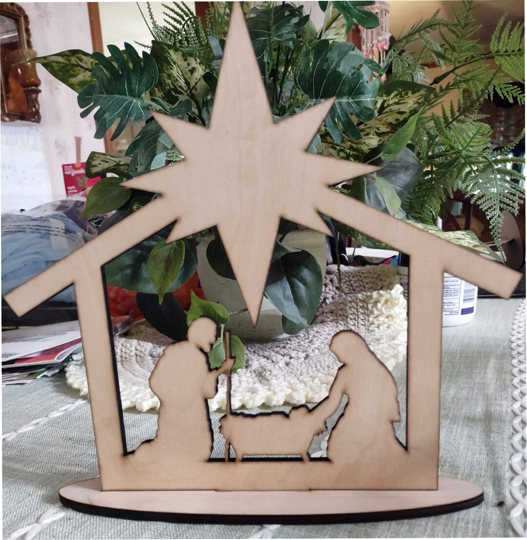 Nativity Stand / Laser Cut Wood / Free Shipping - Etsy