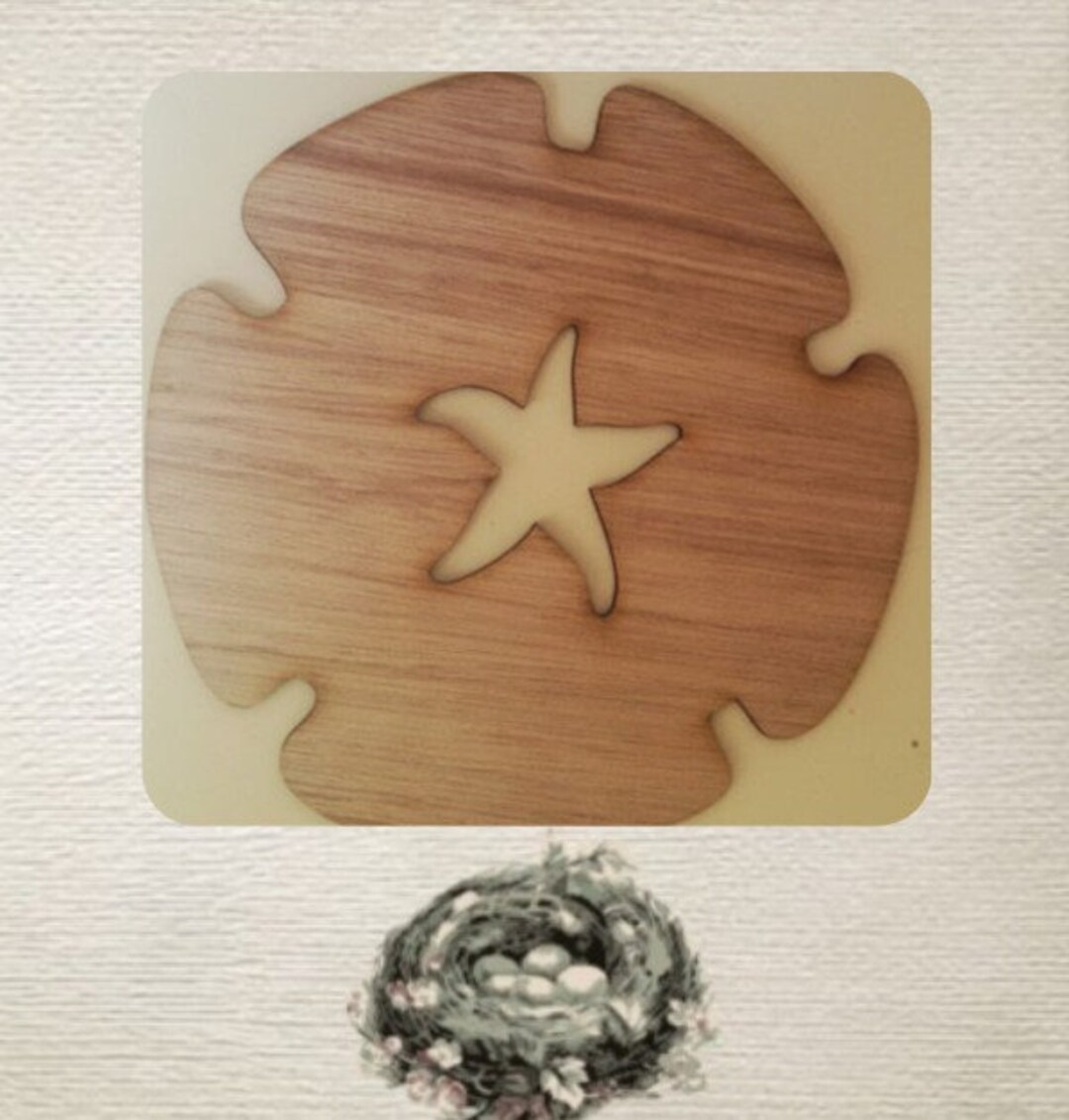 Sand Dollar (large ) Wood Cut Out - Laser Cut - Etsy