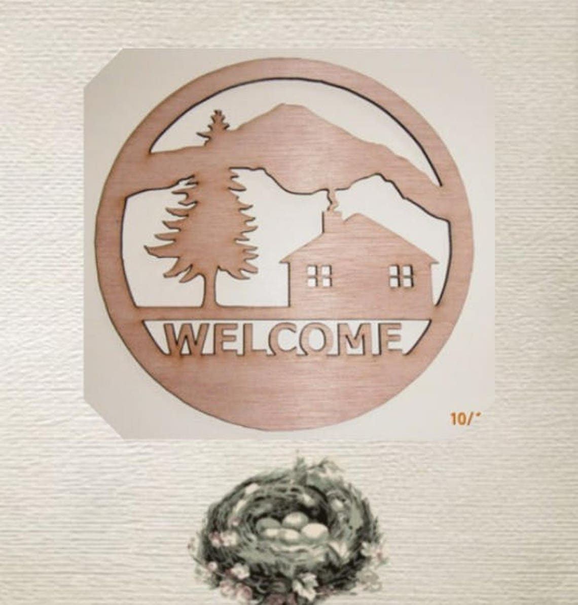 Welcome / Cabin / Rustic Wood Cut Out - Laser Cut - Etsy