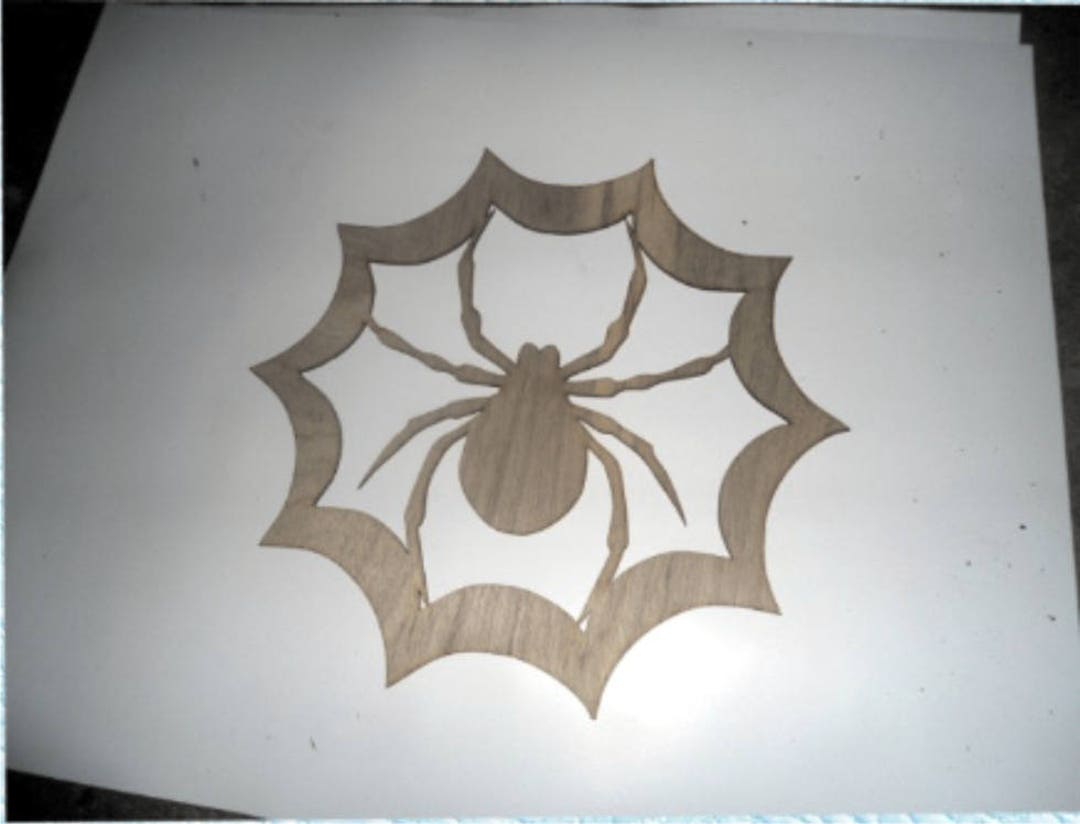 Spider Web (large ) Wood Cut Out - Laser Cut - Etsy