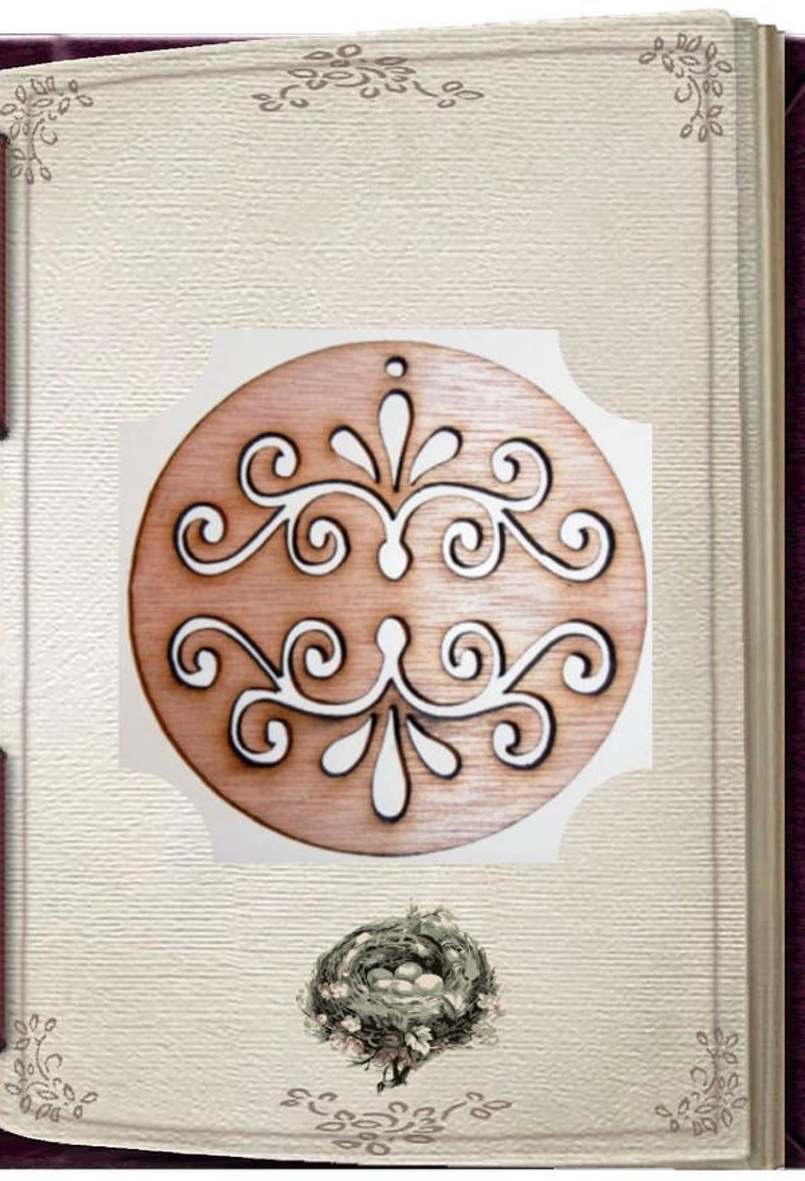 Fancy Circular Scroll Ornament Laser Cut Wood - Etsy