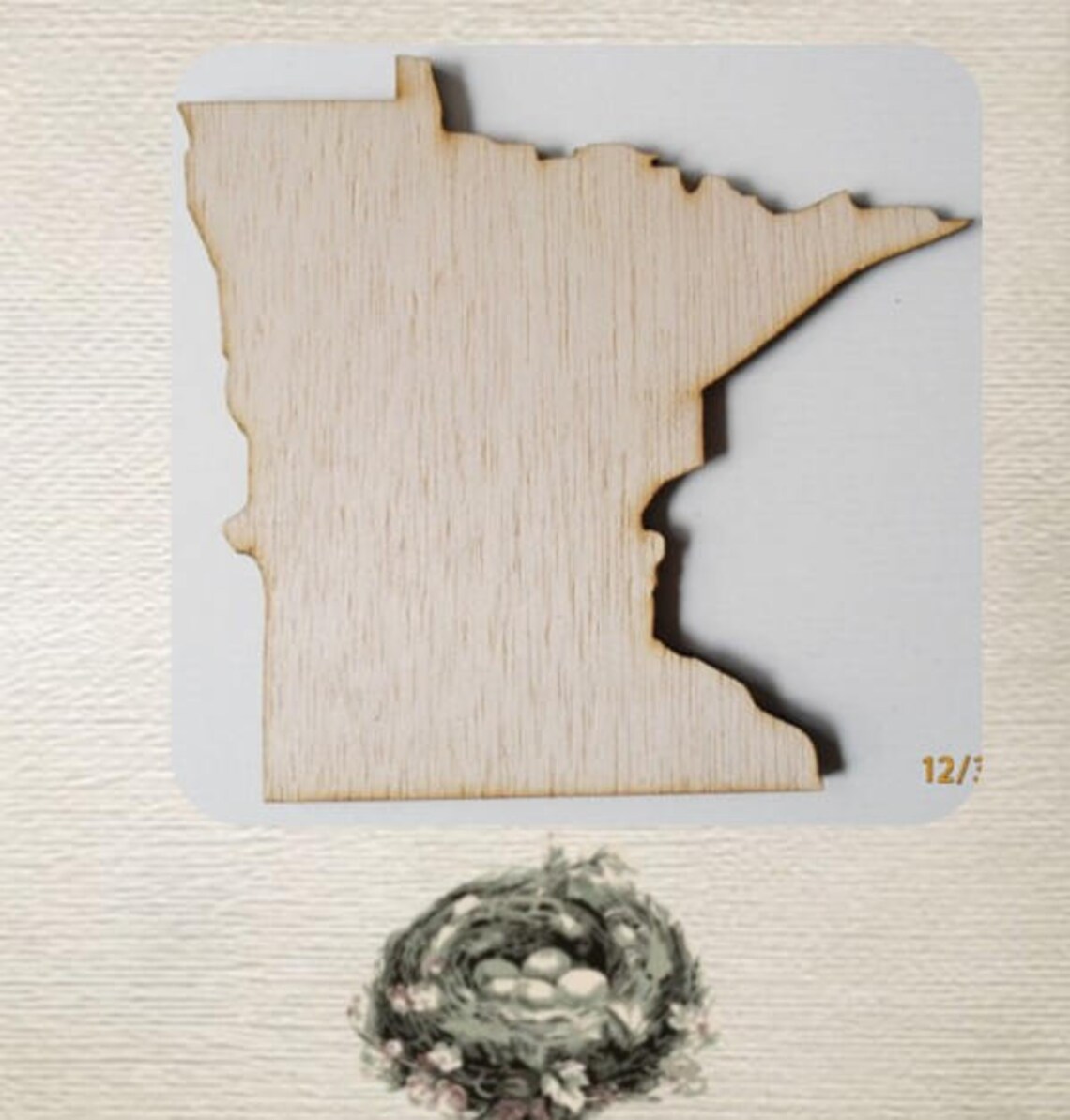 Minnesota State large Wood Cut Out Laser Cut | Etsy