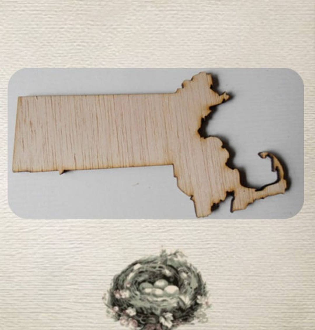 Massachusetts State (large) Wood Cut Out - Laser Cut - Etsy