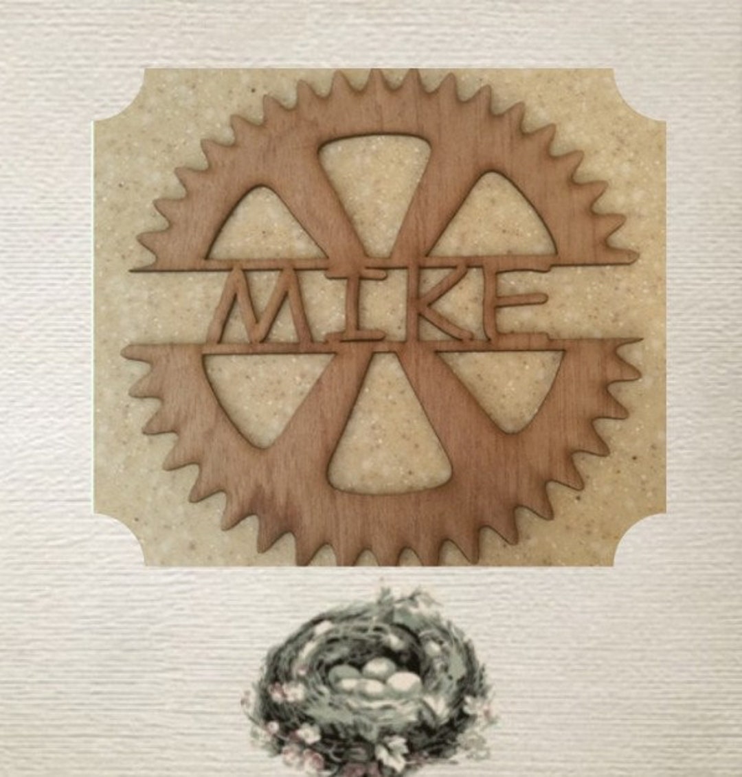 Gear Cut Out - (large) Wood Cut Out - Laser Cut - Personalized FREE - Etsy
