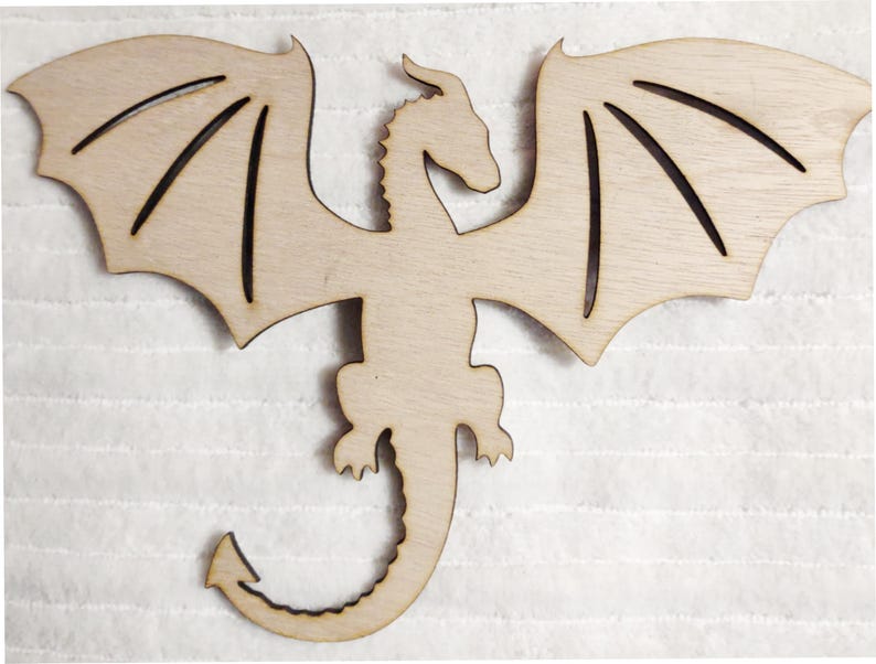 Flying Dragon / Story Time Dragon- (large ) Wood Cut Out - Laser Cut - Etsy