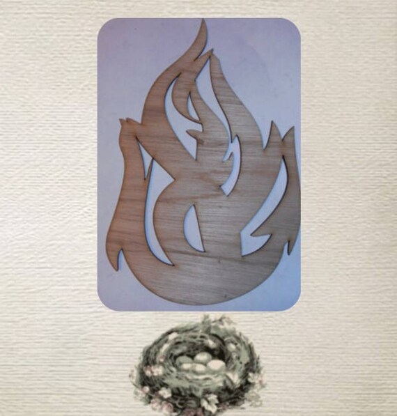 Flame / Fire large Wood Cut Out Laser Cut | Etsy