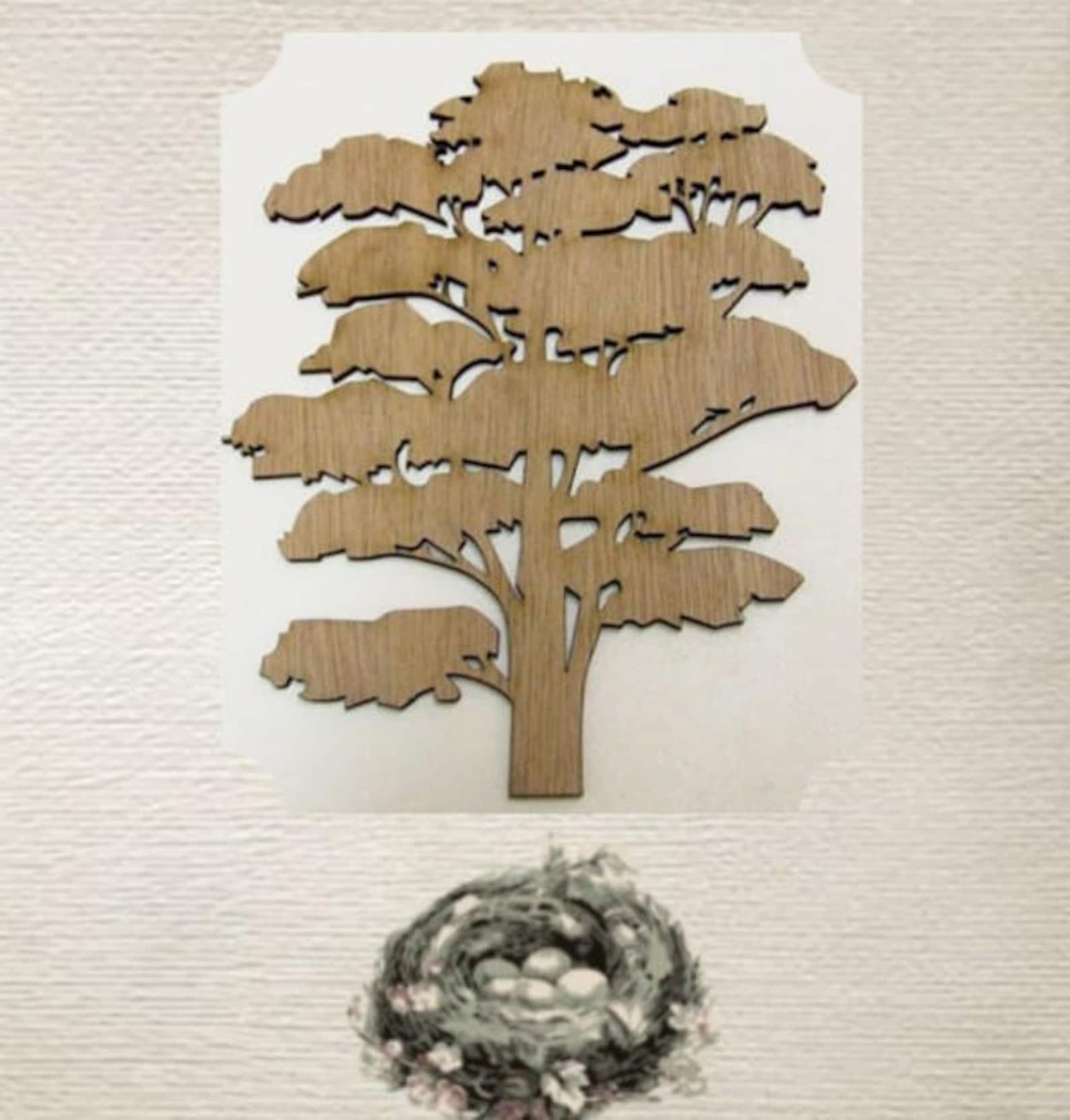 Tree With Canopy Wood Cut Out - Etsy