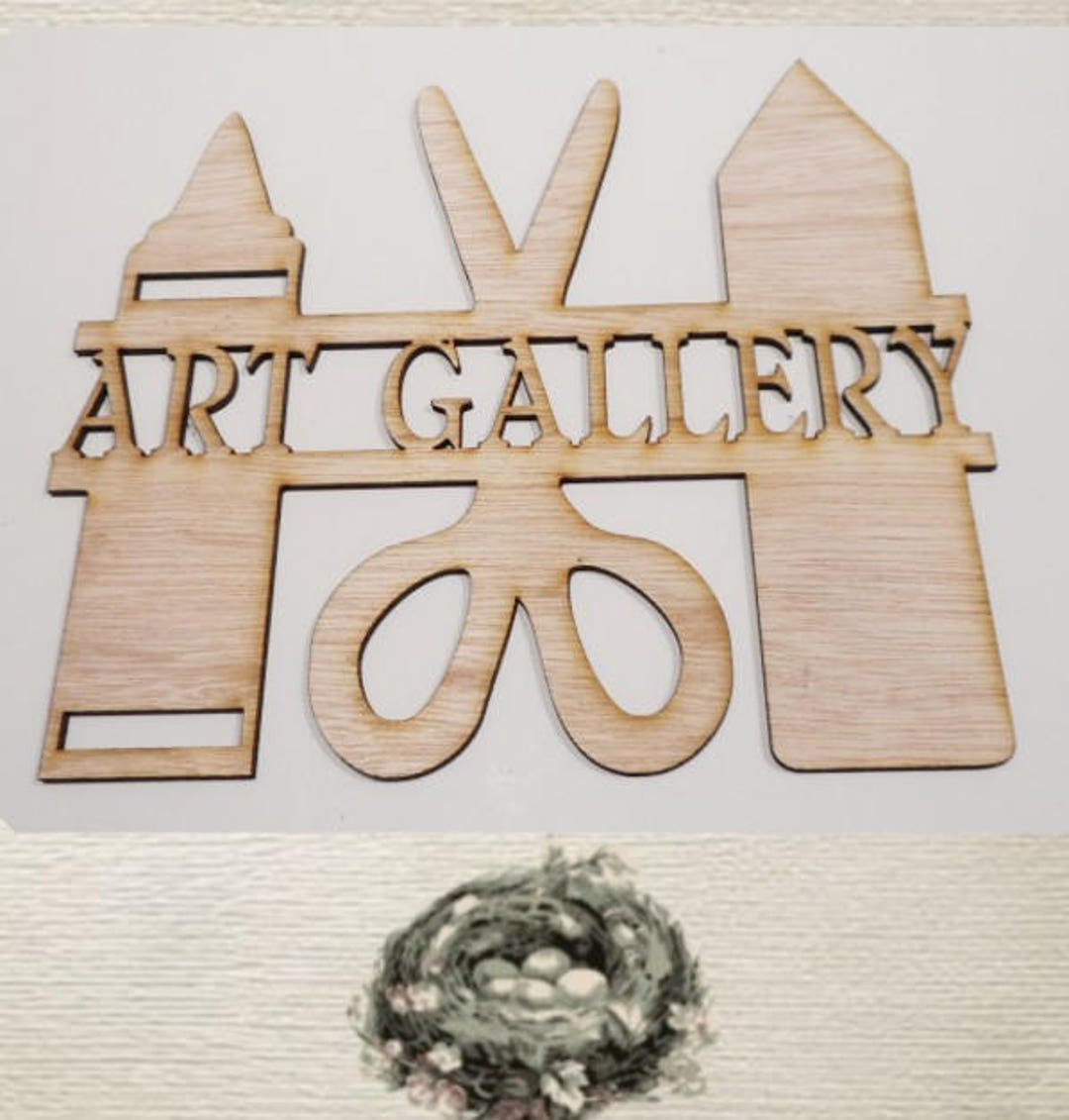 Art Gallery Sign/ for Childrens Art and School Work / Laser Cut Wood - Etsy