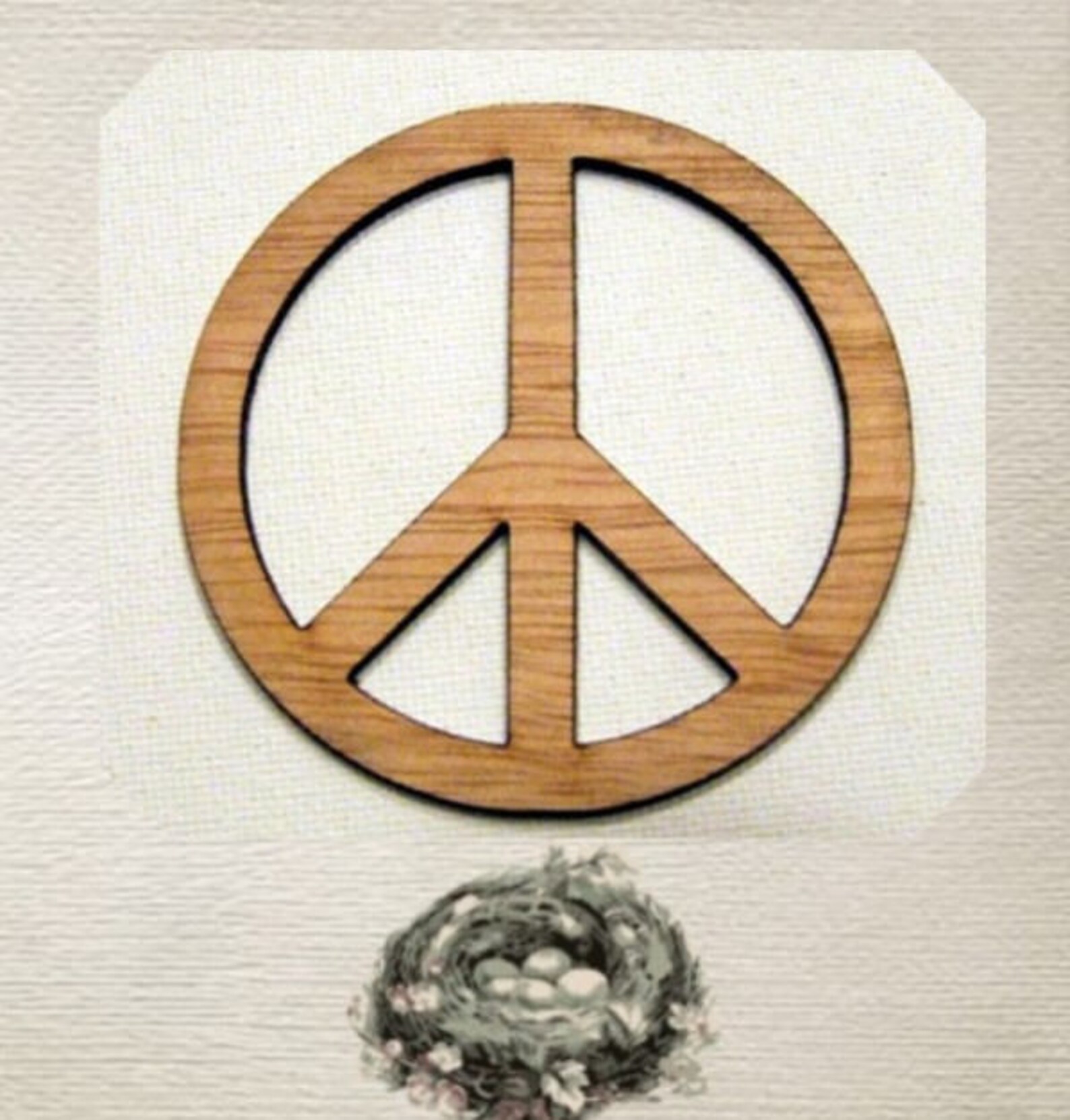 Peace Sign Medium Wood Cut Out Laser Cut | Etsy