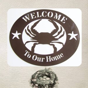 Crab Welcome Sign / Nautical Welcome/ Laser Cut - Etsy