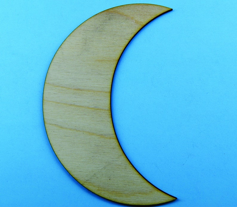 Crescent Moon / Moon / ( Medium) Wood Cut Out - Laser Cut - Etsy