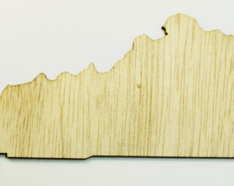 2 34 Kentucky, KY State Wooden Cutout Shape, Silhouette, Gift Tags ...