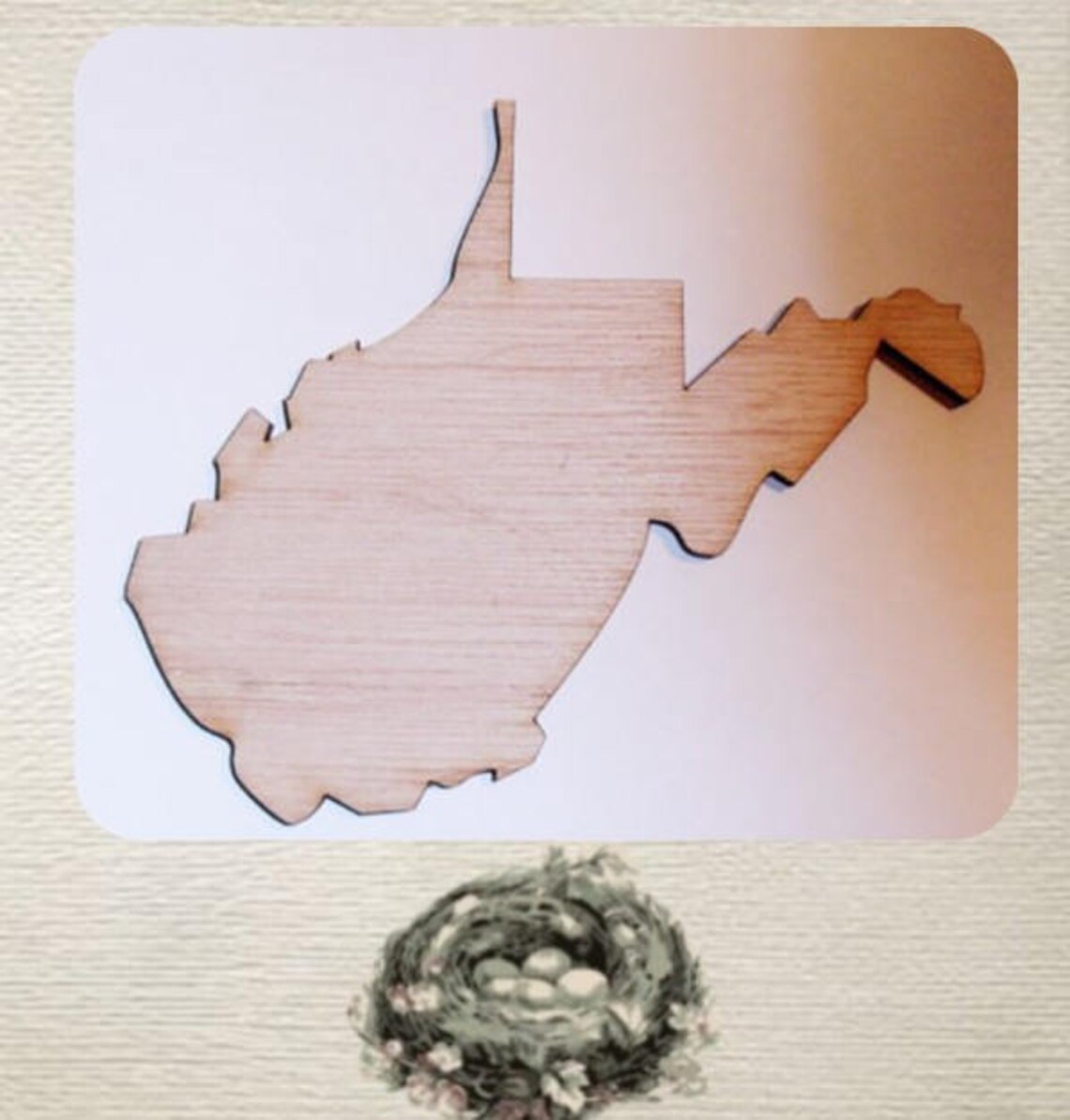 West Virginia State medium Wood Cut Out Laser Cut - Etsy