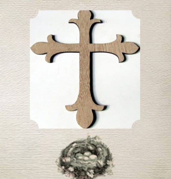 Decorative Cross Wood Cut Out Laser Cut | Etsy