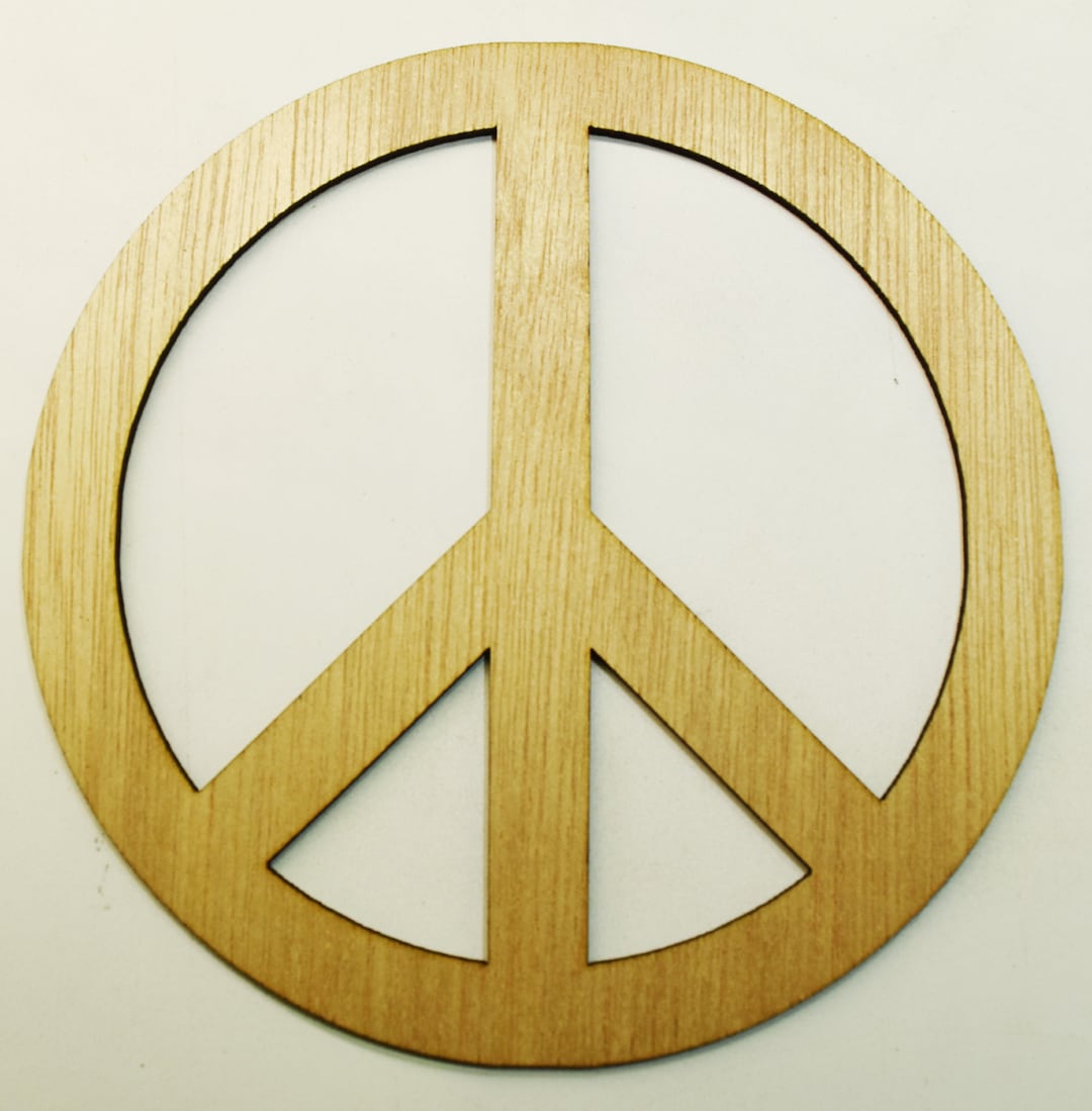 Peace Sign (small) Wood Cut Out - Laser Cut - Etsy