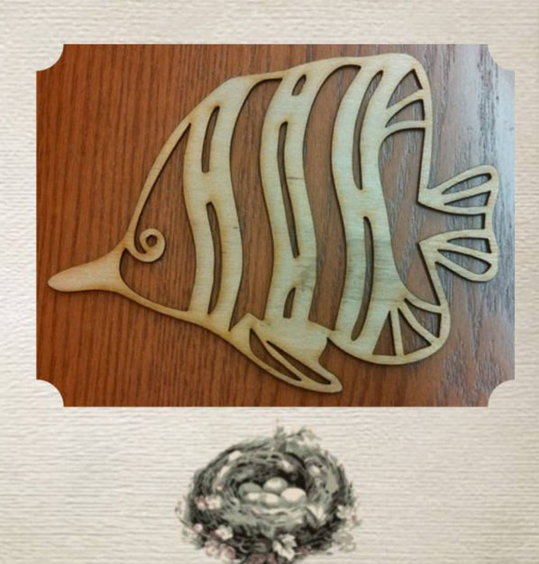 Tropical Fish Wood Cut Out - Laser Cut - Etsy