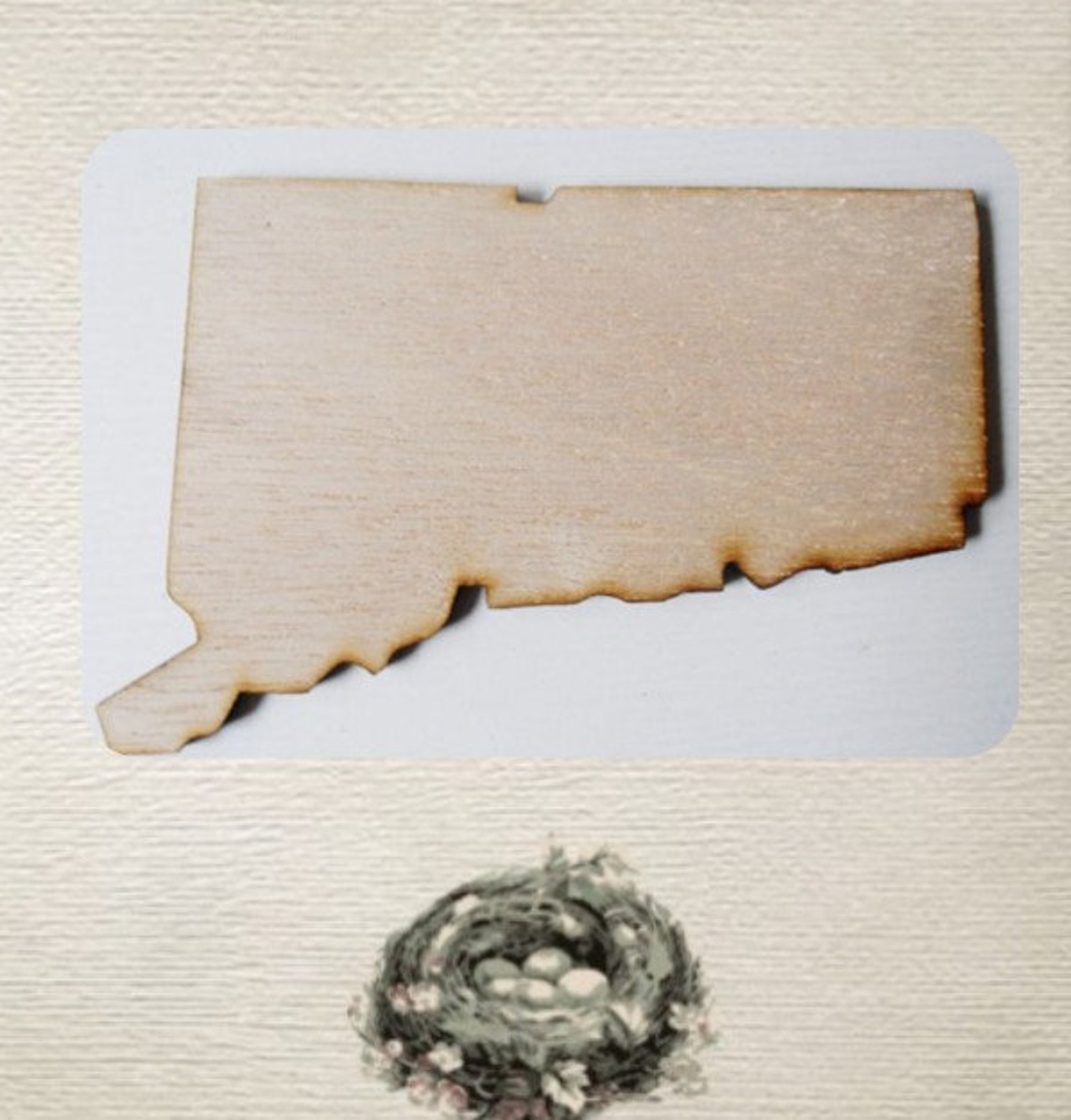 Connecticut State (medium) Wood Cut Out - Laser Cut - Etsy