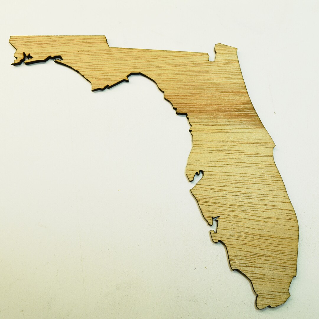 Florida State (medium) Wood Cut Out - Laser Cut - Etsy