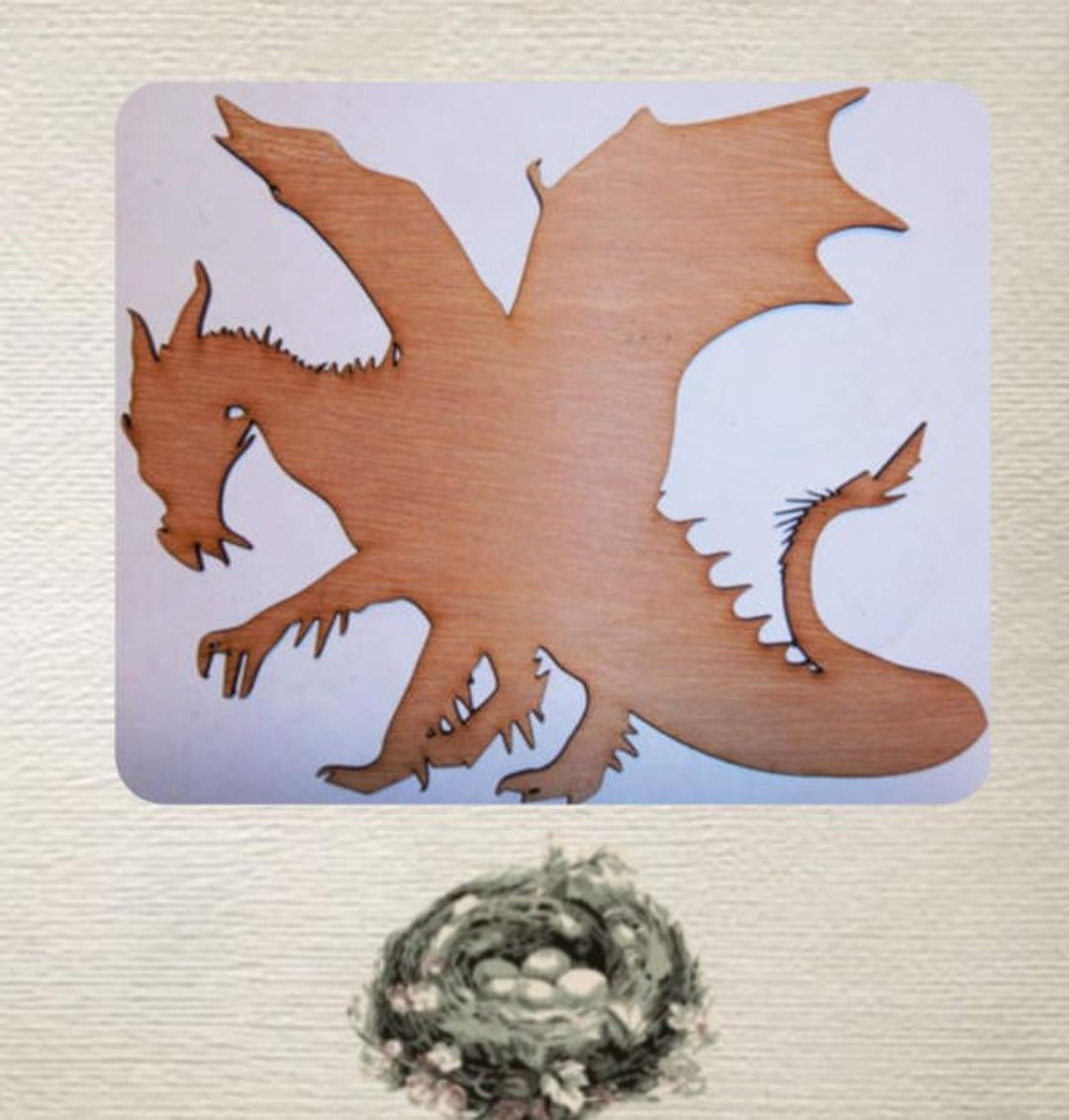 Medieval Dragon / Mythical Dragon- (large ) Wood Cut Out - Laser Cut - Etsy