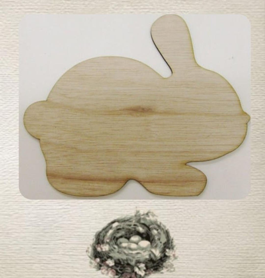Bunny / Rabbit - (small) Wood Cut Out - Laser Cut - Etsy