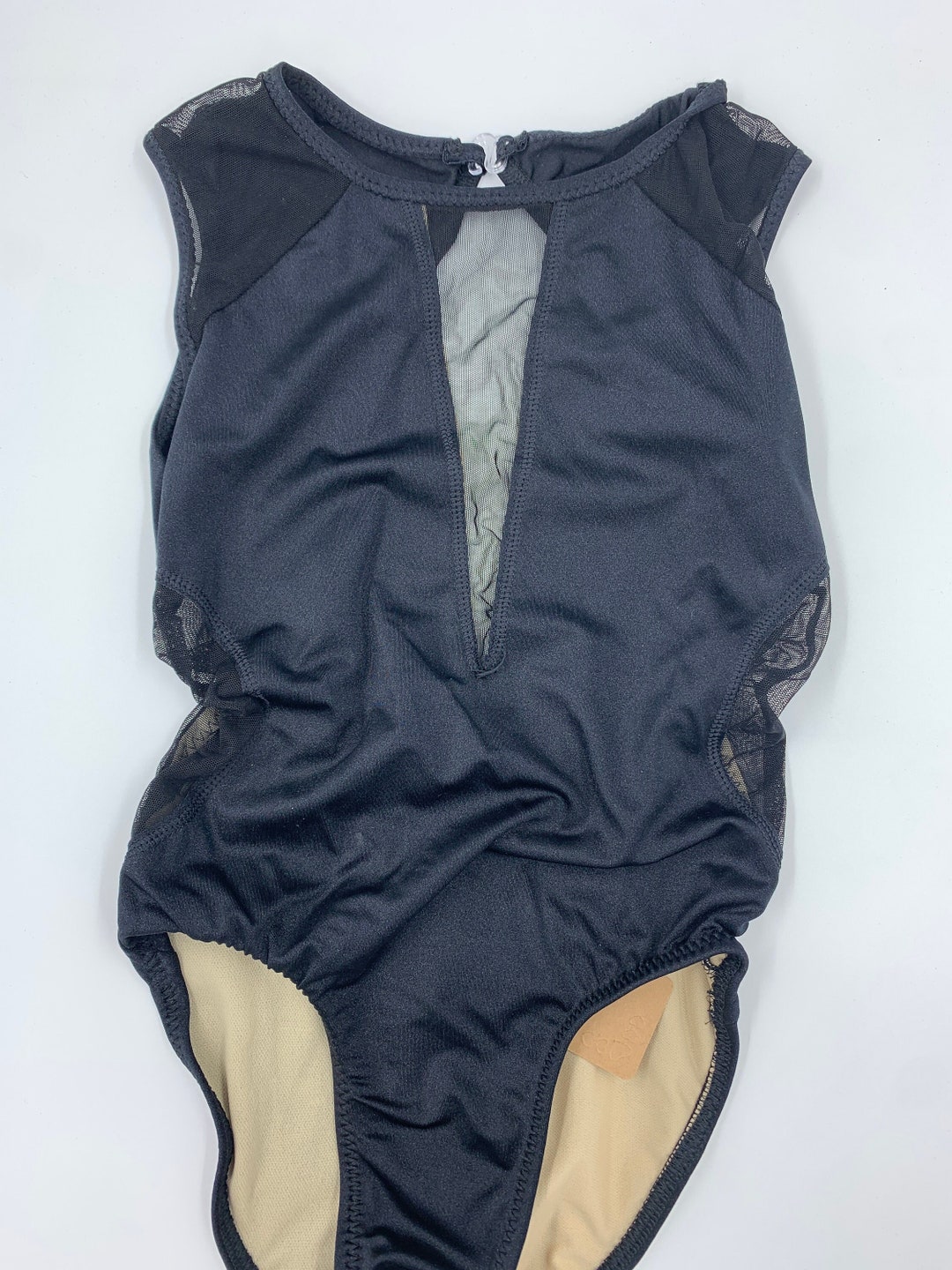 Black Leotard With Mesh Inserts - Etsy