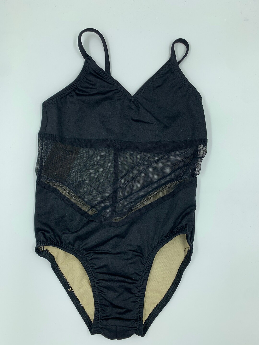 Child L Black Leotard With Mesh Inserts - Etsy