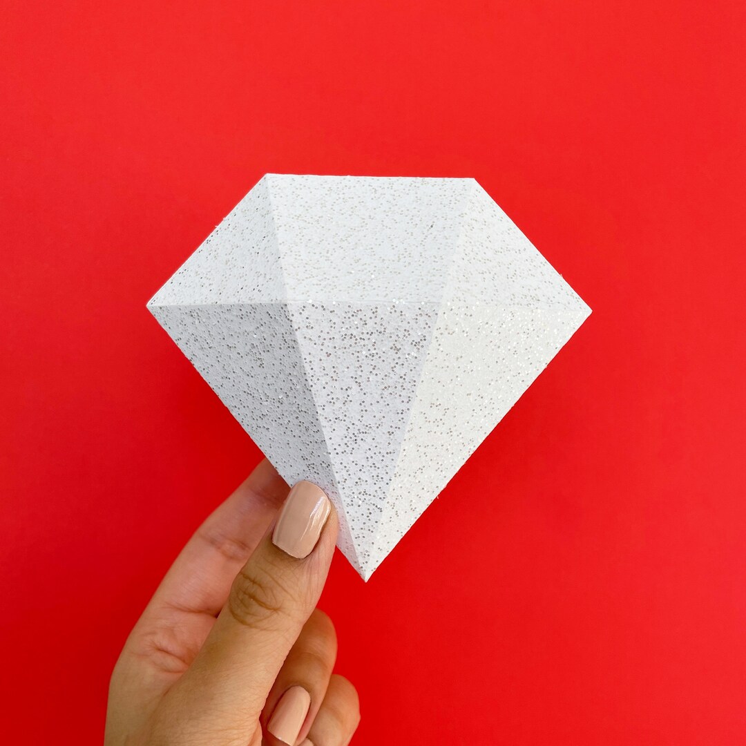 3D Paper Diamond Gift Box SVG - Etsy