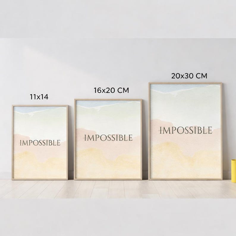 Minimalist Affirmation Poster, Pastel Abstract Wall Art, Motivational ...