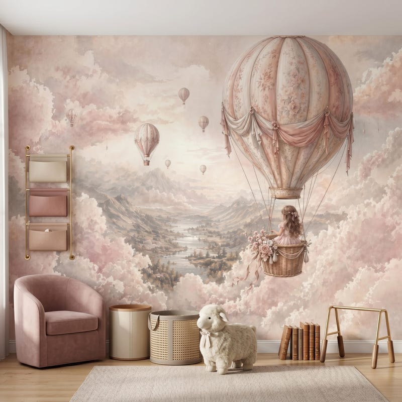 Balloon Wallpaper Pink - Etsy
