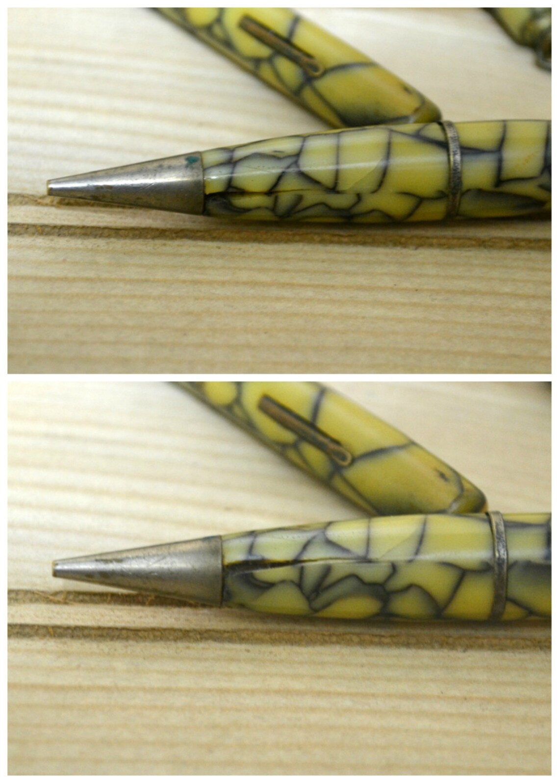 Vintage Fountain Pen and Mechanical Pencil Mini Set Tortoise Shell ...