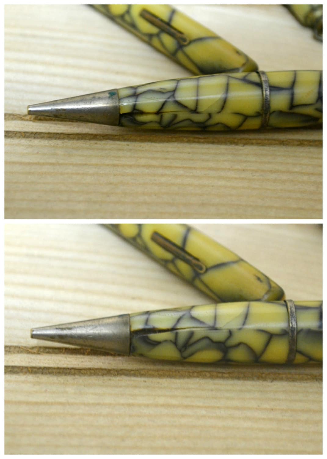 Vintage Fountain Pen and Mechanical Pencil Mini Set Tortoise Shell ...