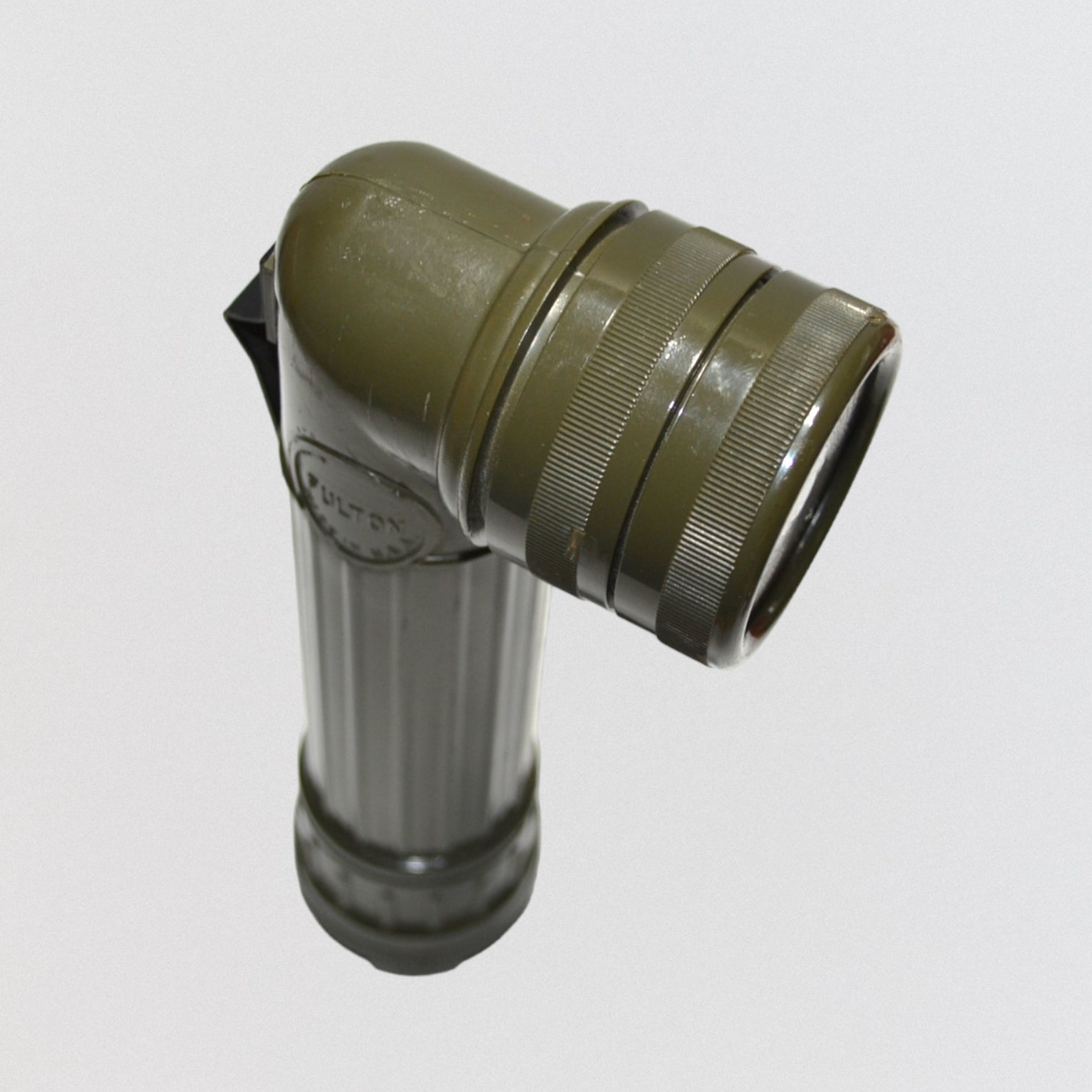 Vintage Military Flashlight With 2 Lenses Olive Green Fulton MX991/U ...