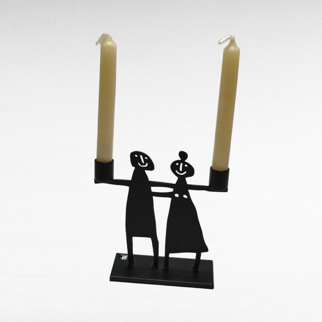 Vintage Bengt & Lotta Family Couple Man Woman Candle Holder Made in ...