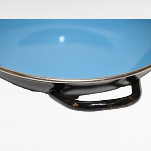 Vintage Blue Enamel Saute Pan Enamelware Made in Yugoslavia - Etsy