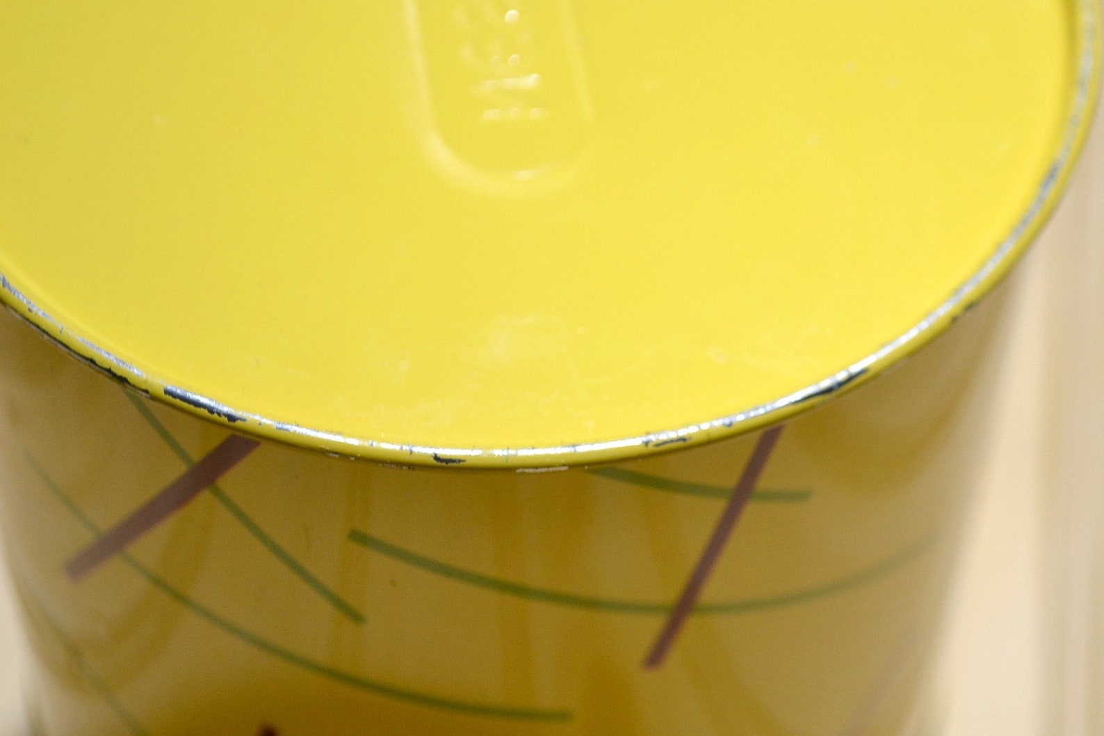 Vintage Yellow Nesco Metal Can Kitchen Storage Mid Century | Etsy