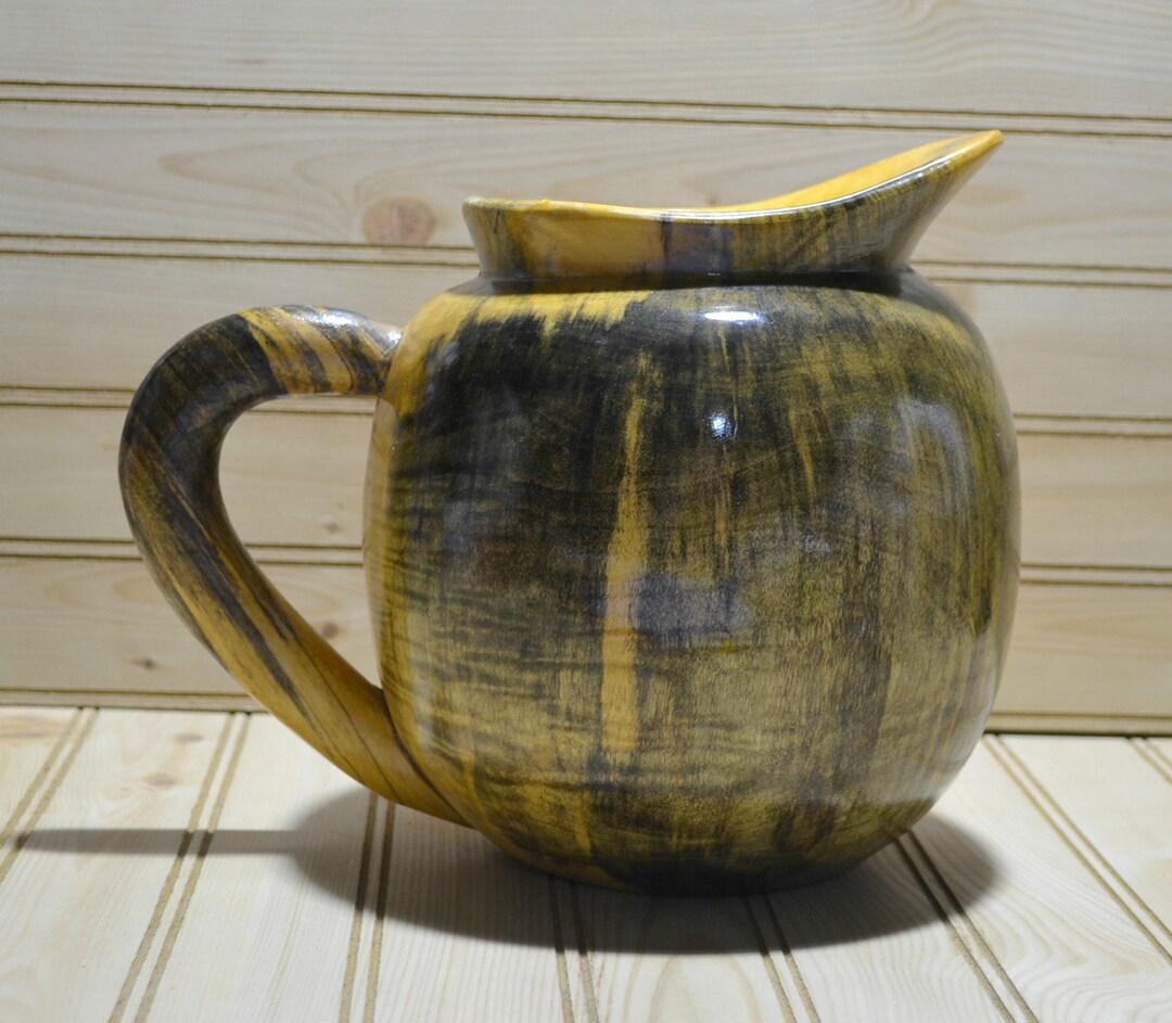 Vintage Wooden Pitcher Collectible No Label or Markings Home Decor ...