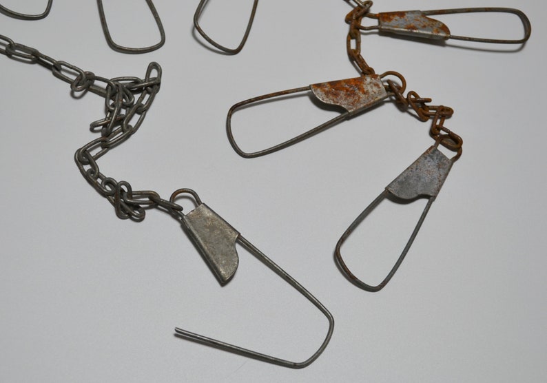 Vintage Rustic Metal Chain Fish Stringer Holder 9 Hooks Old - Etsy