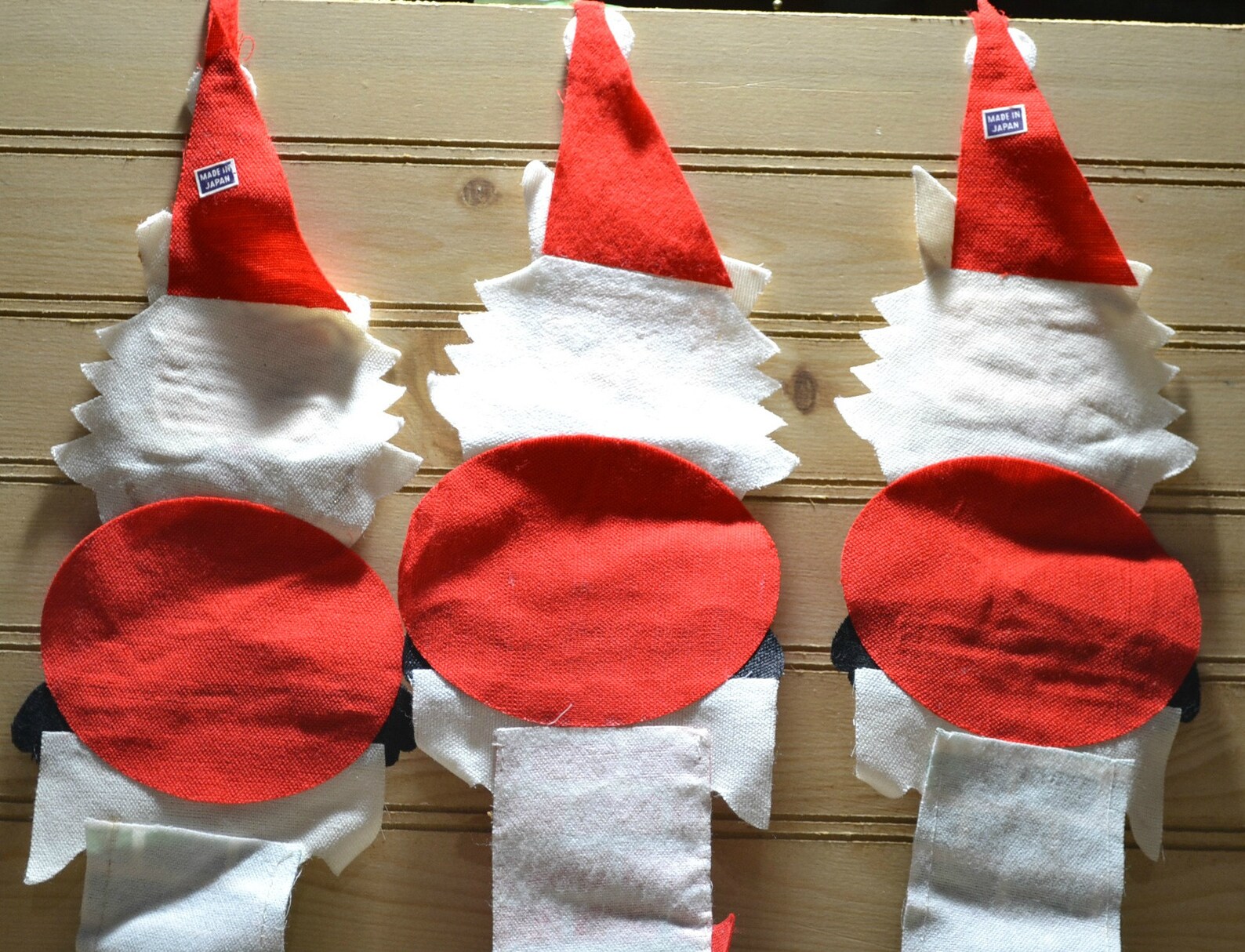 Vintage Felt Santa Door Ringer Hanger Jingle Bells Christmas Decoration ...