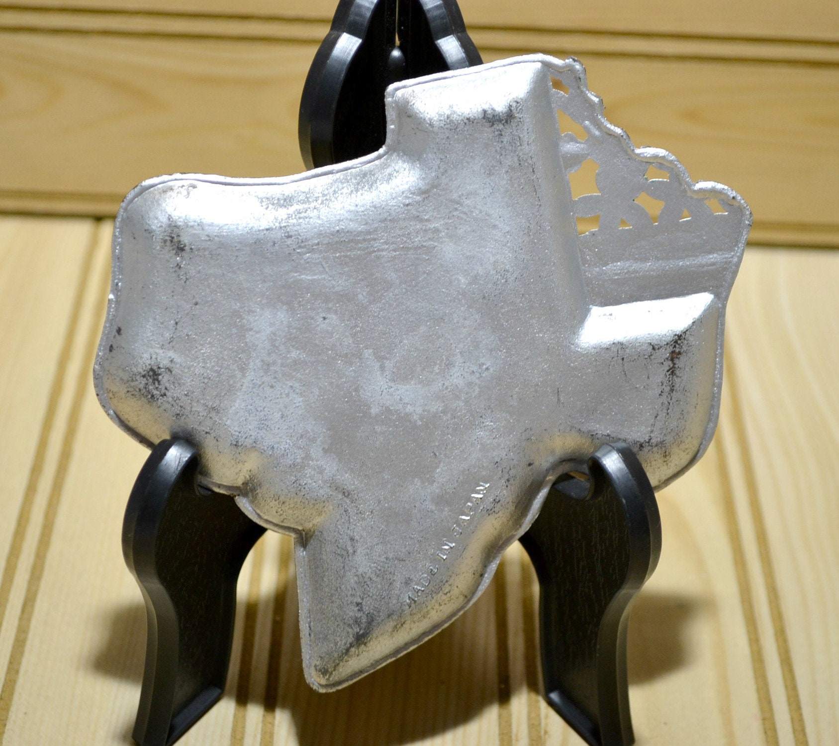 Vintage Texas Shaped Souvenir Trinket Tray Pot Metal Made in Japan Lone ...