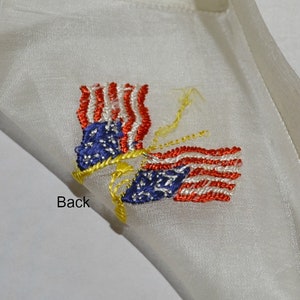 Vintage WWI USA Flag Handkerchief Embroidery Flags Patriotic Souvenir ...