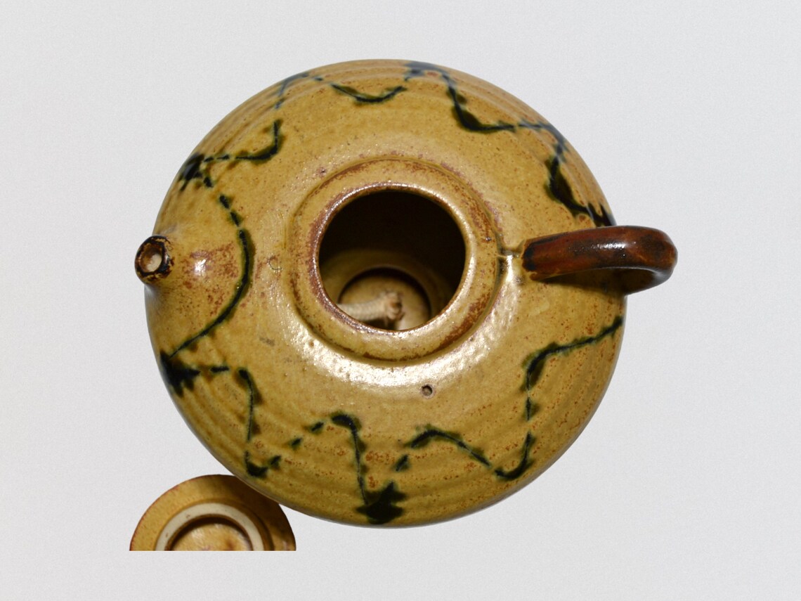 Vintage Oil Lamp Holy Land Souvenir Handle Cover Pedestal Base ...