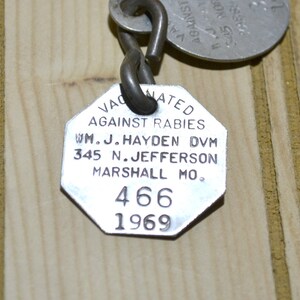 Vintage 1960s Rabies Vaccination Dog Tags Veterinarian Farm FFA Animal ...