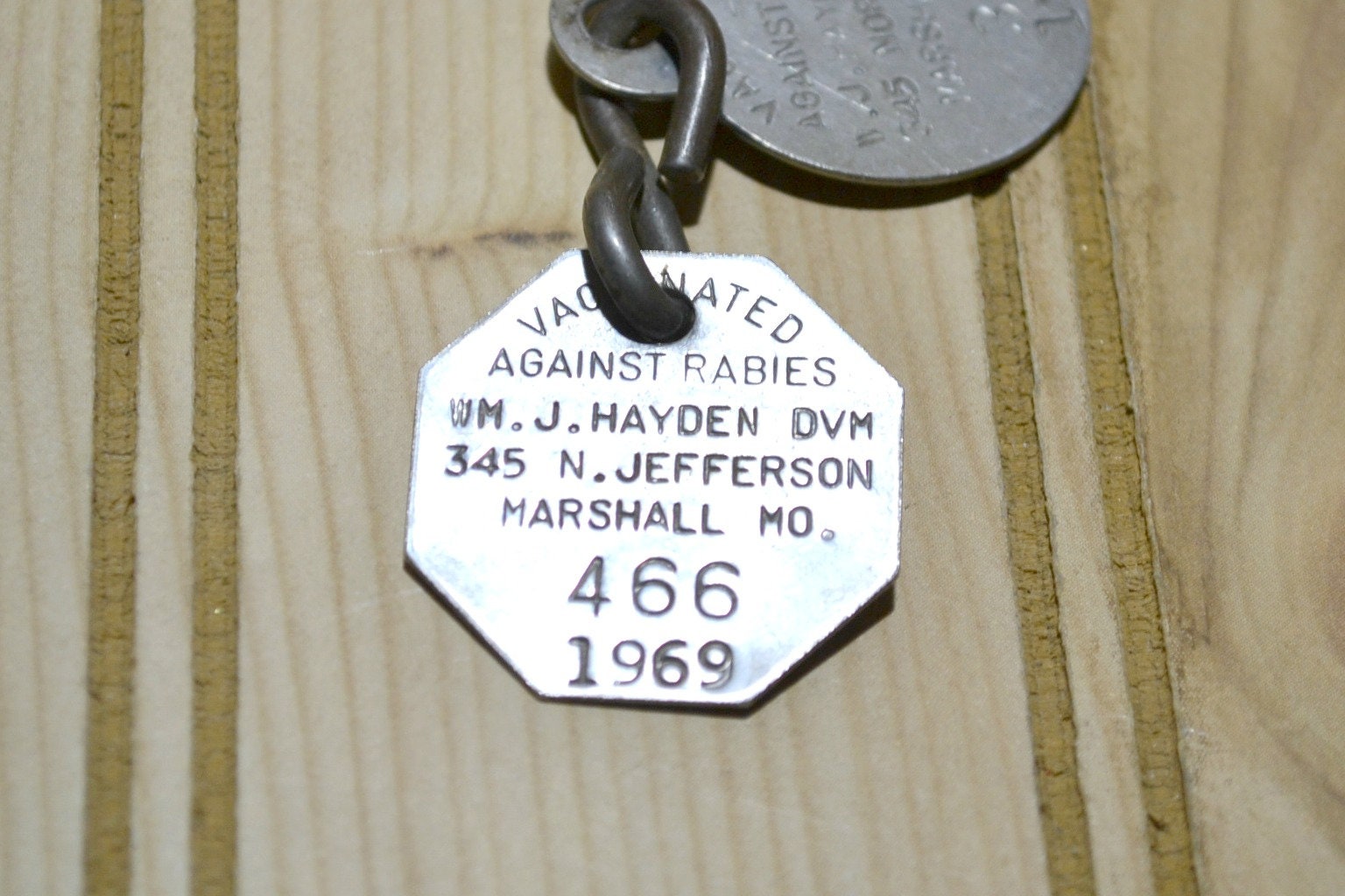 Vintage 1960s Rabies Vaccination Dog Tags Veterinarian Farm FFA Animal ...