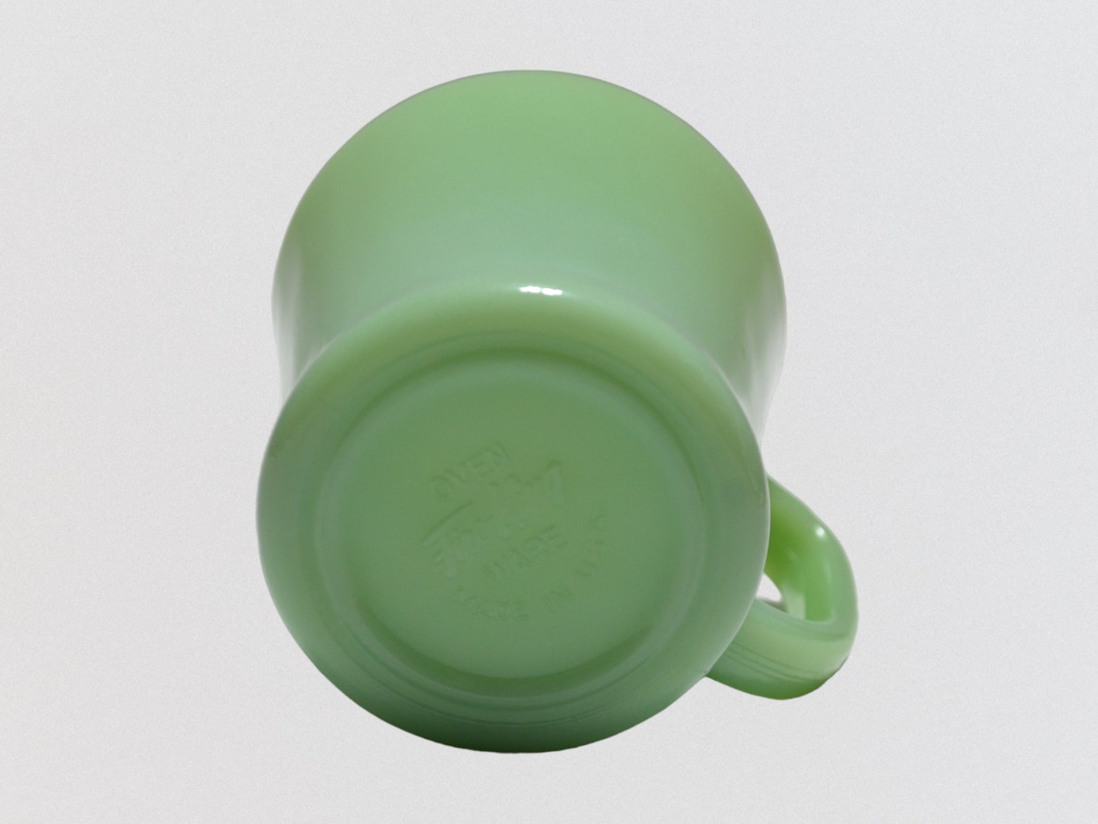 Vintage 1950's Jadeite D Handle Coffee Mug Fire King Anchor Hocking ...