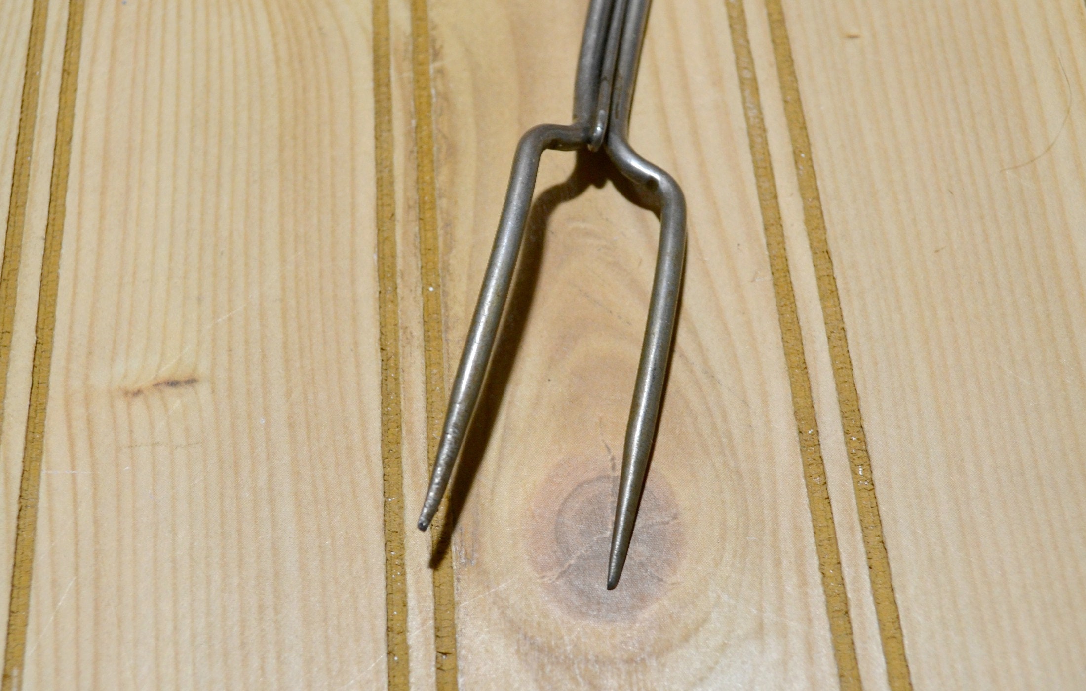 Vintage Antique Wooden Handle Metal Meat Fork Farmhouse Rustic Decor ...