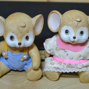 Vintage Homco Mice Mouse Figures Figurines Jointed Made in Taiwain ...