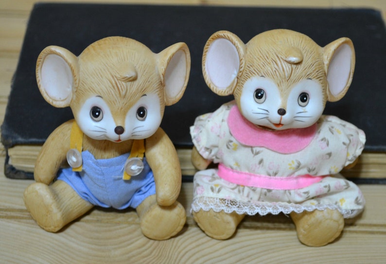Vintage Homco Mice Mouse Figures Figurines Jointed Made in Taiwain ...