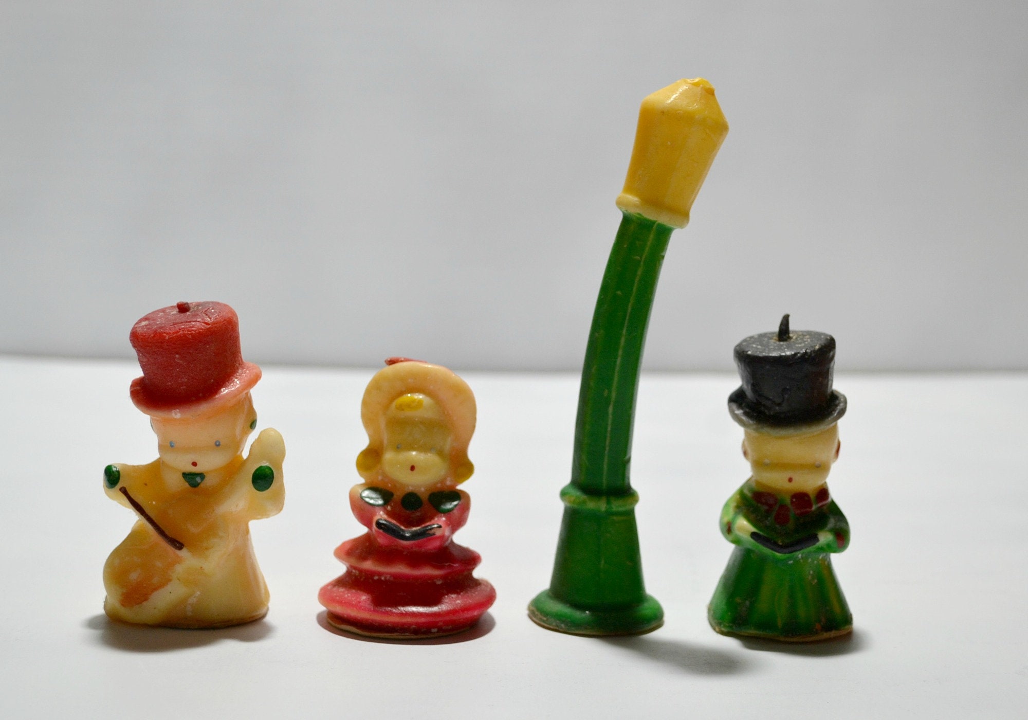 Antique Vintage Mid Century Tavern Novelty Christmas Candle Set the ...